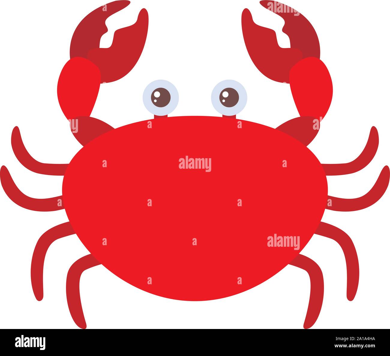 Red crab, illustration, vector on white background Stock Vector Image ...