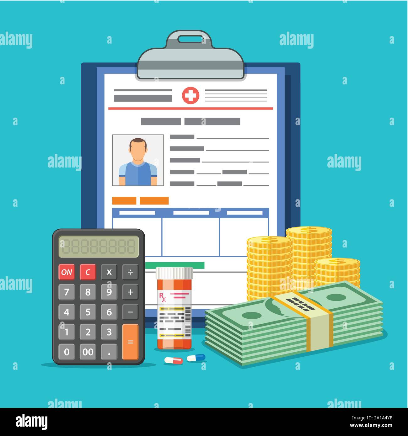 Health insurance card flat Stock Vector Images - Alamy