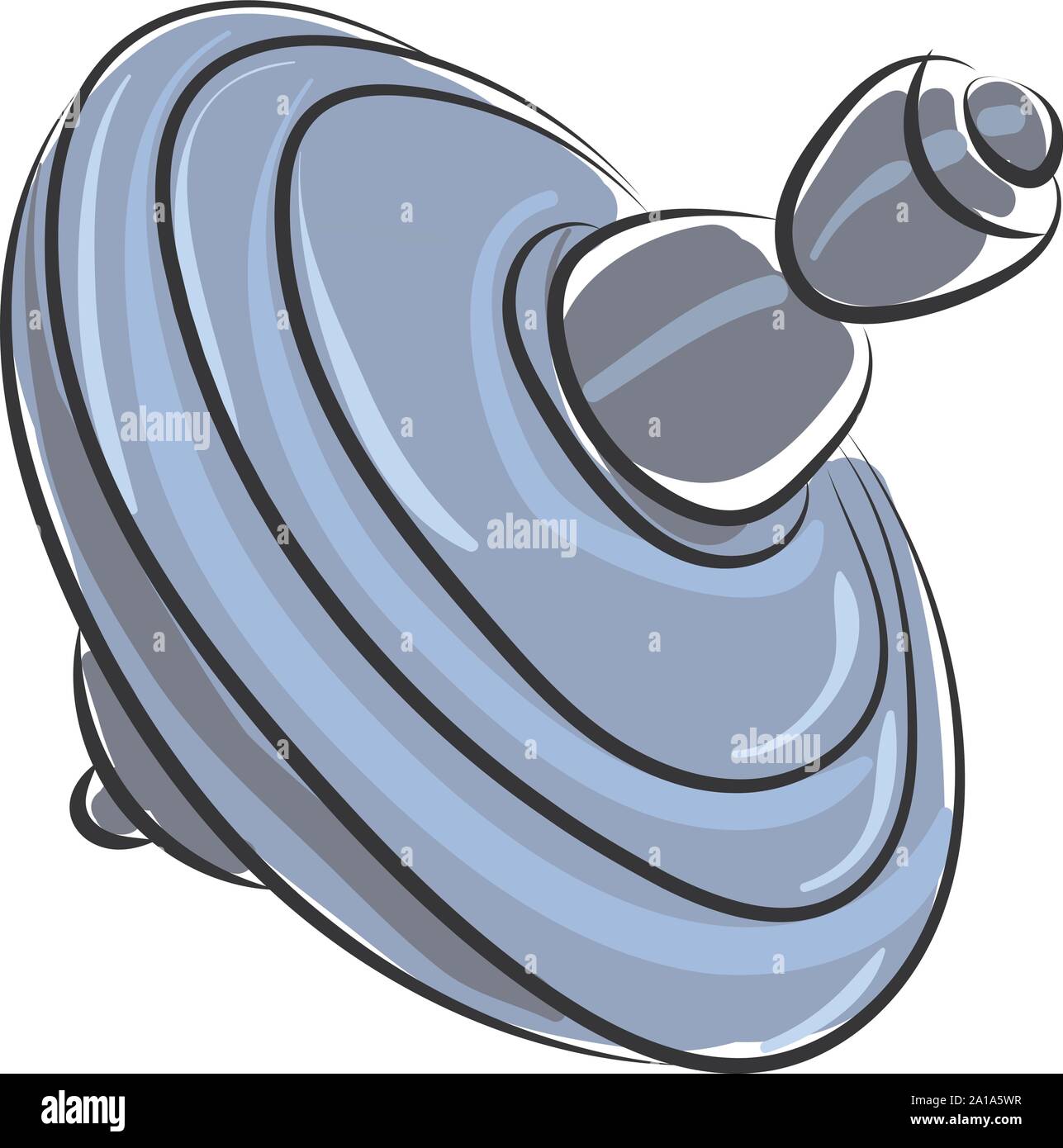 Blue toy, illustration, vector on white background Stock Vector Image ...
