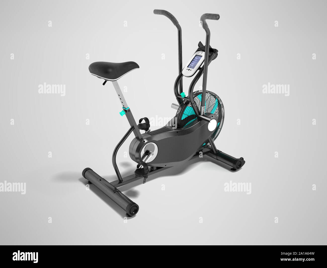 Modern bicycle training machine for leg training with personal computer ...