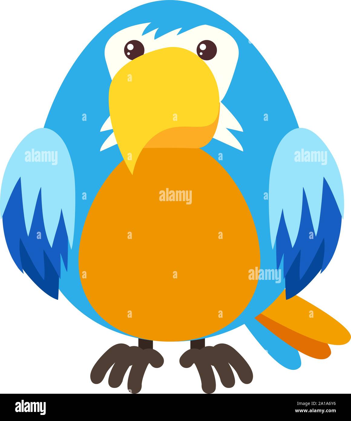 Blue parrot, illustration, vector on white background Stock Vector ...