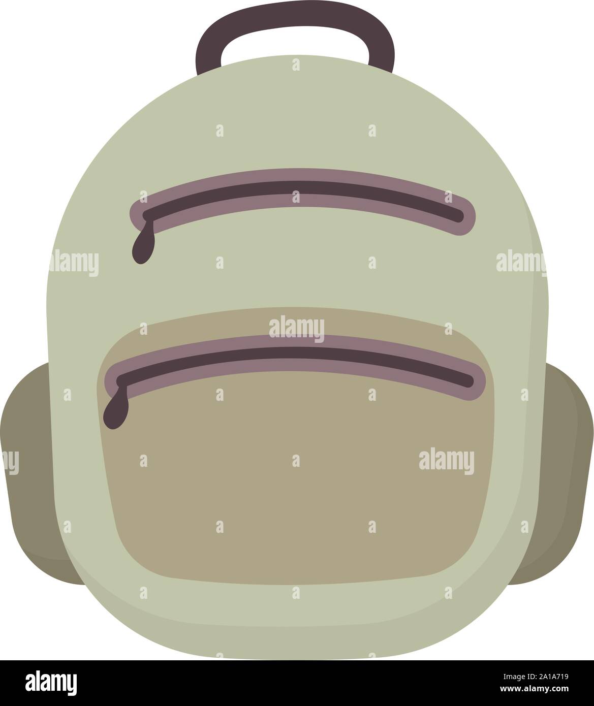 Green backpack, illustration, vector on white background Stock Vector ...