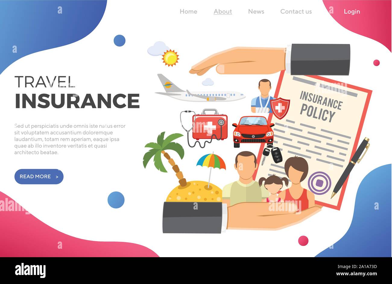 Life insurance policy online Stock Vector Images - Alamy