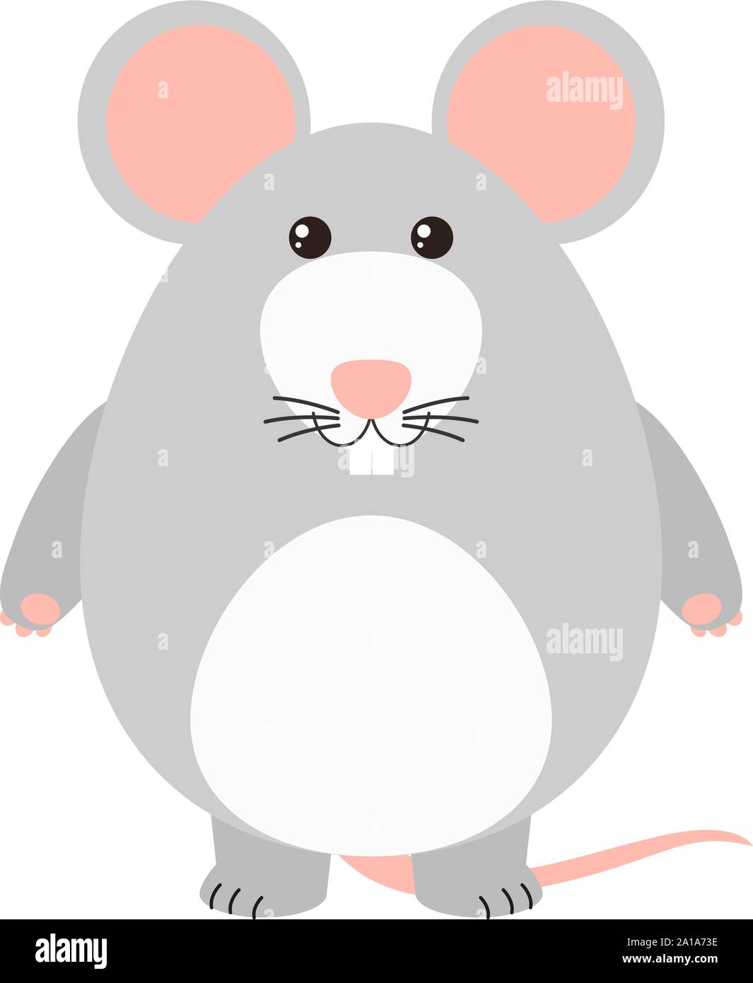 Big mouse, illustration, vector on white background Stock Vector Image ...