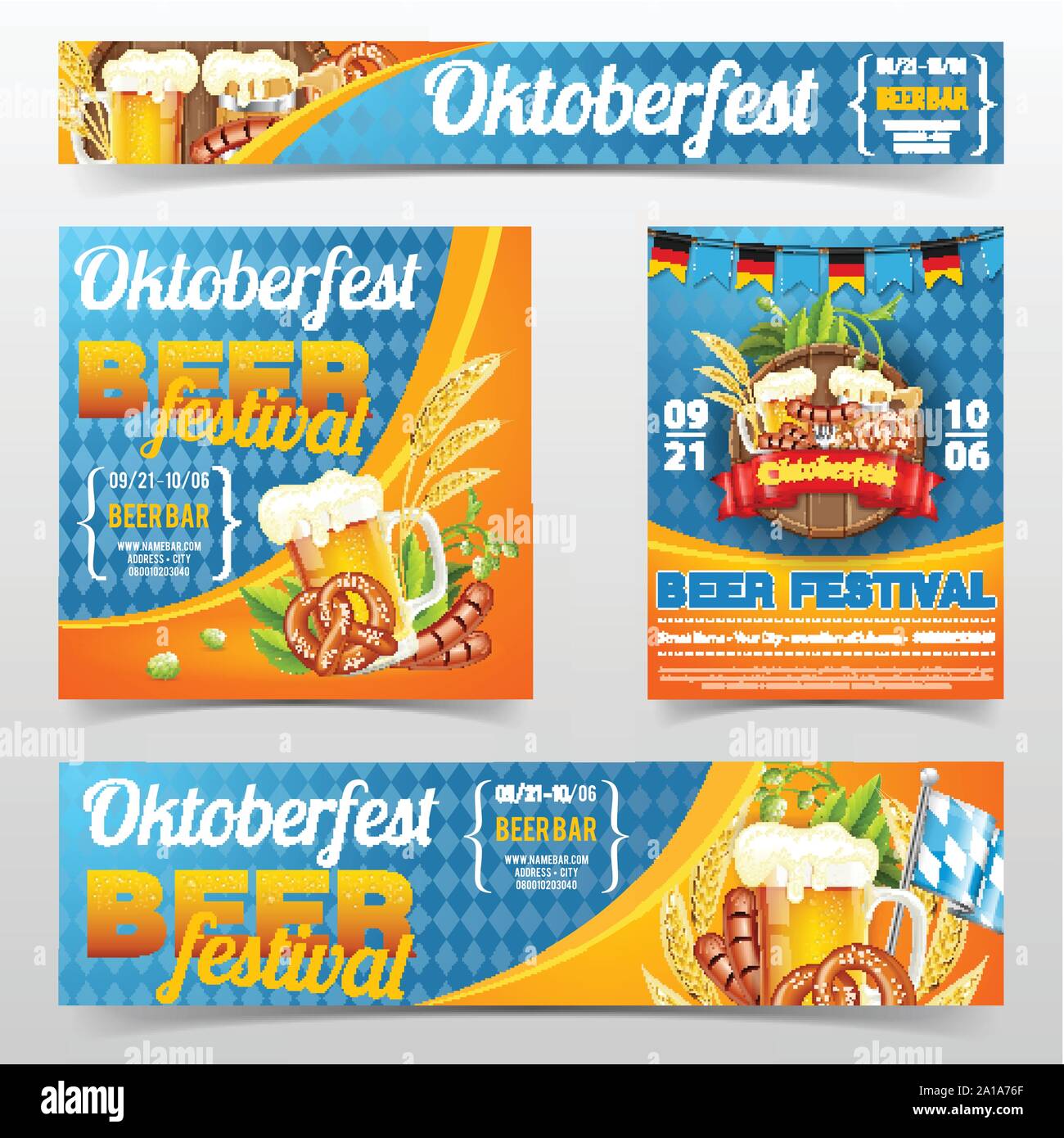 Lager beer banner template Stock Vector Images - Alamy