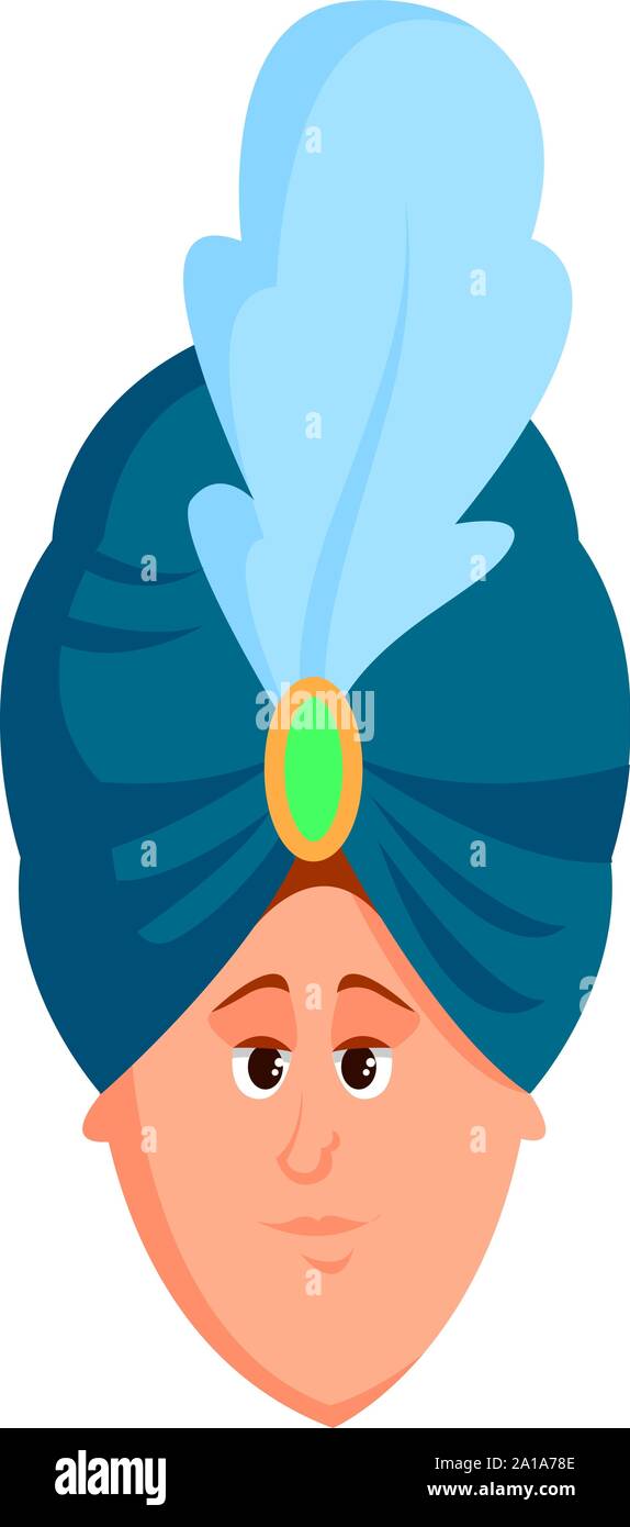 Man with blue hat, illustration, vector on white background Stock ...