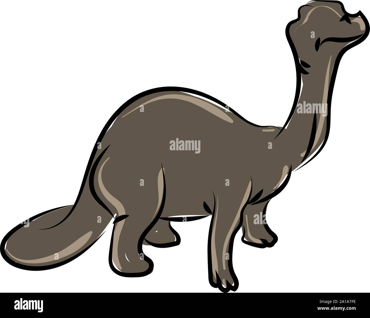 Brontosaurus, illustration, vector on white background Stock Vector Image & Art - Alamy