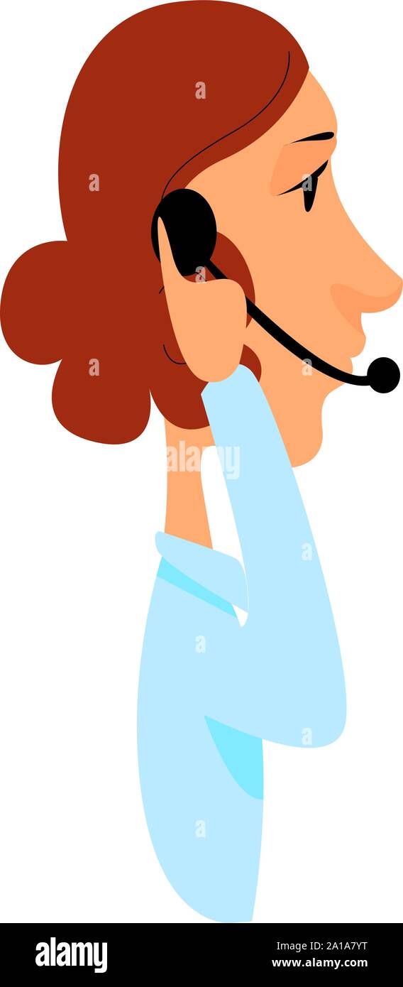 Call center, illustration, vector on white background Stock Vector ...