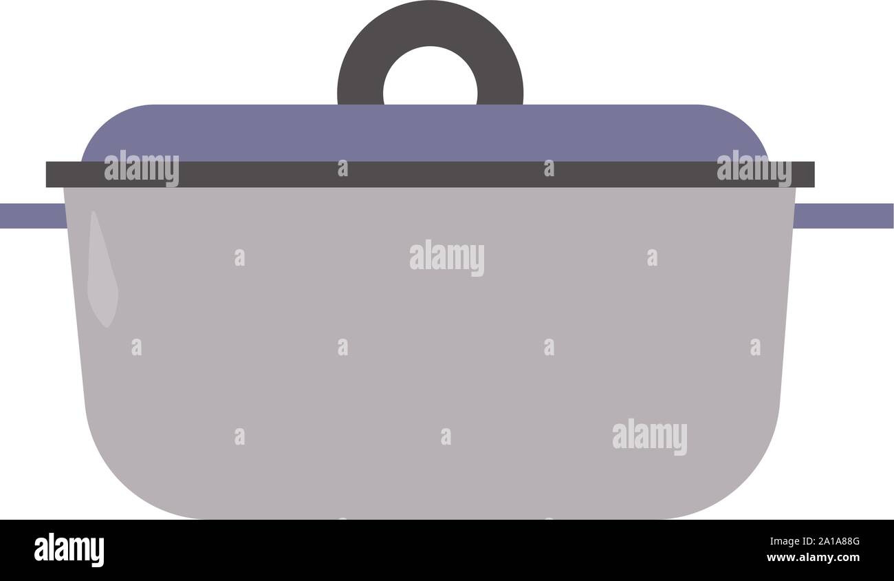 Crock pot, illustration, vector on white background Stock Vector Image ...