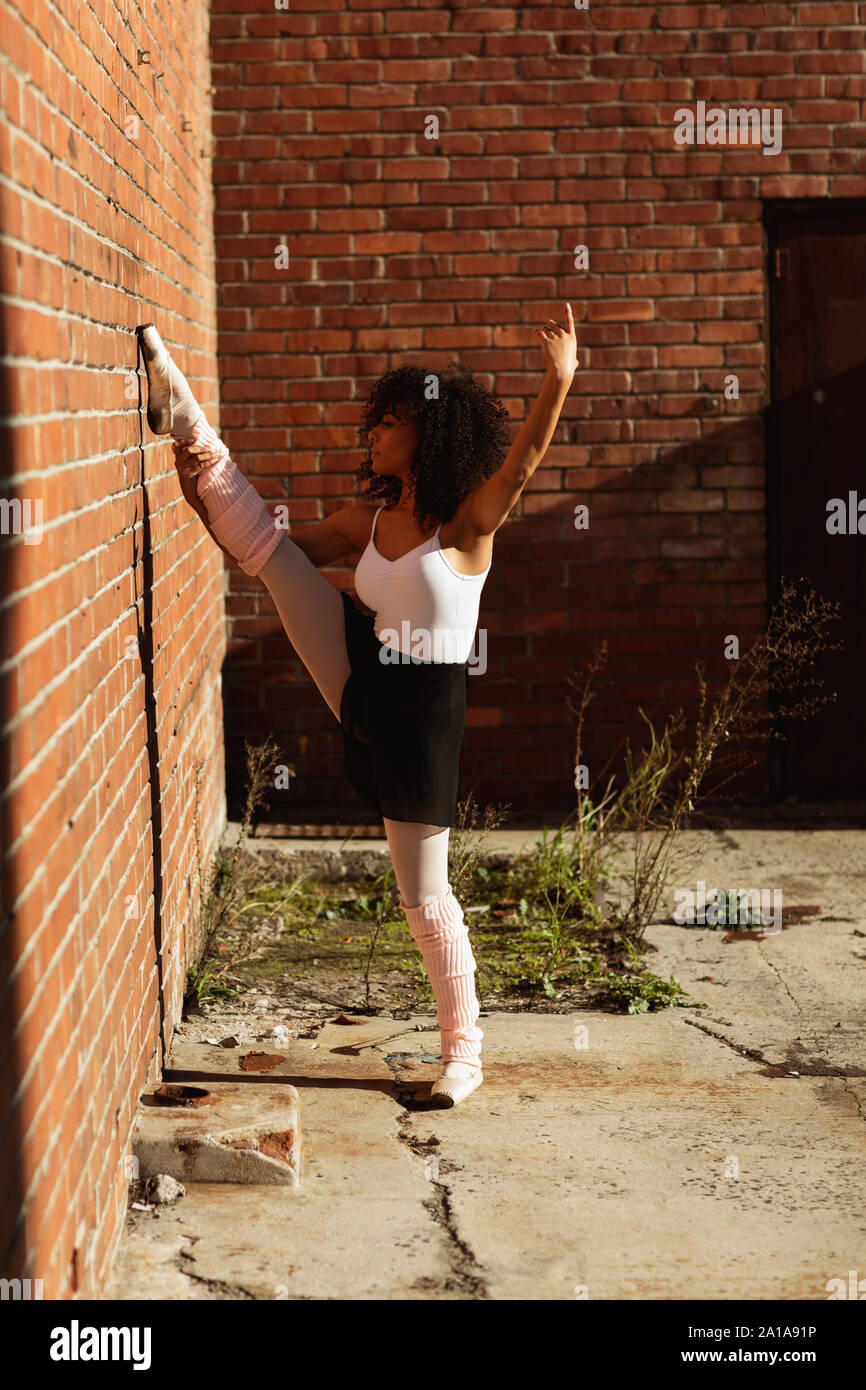 Female dancer on a rooftop Stock Photo - Alamy