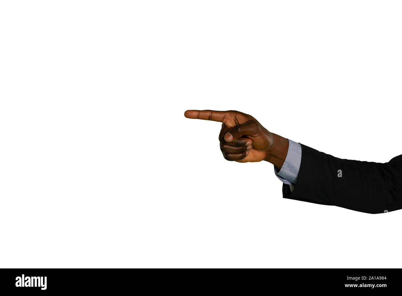 Hand of a businessman pointing Stock Photo - Alamy