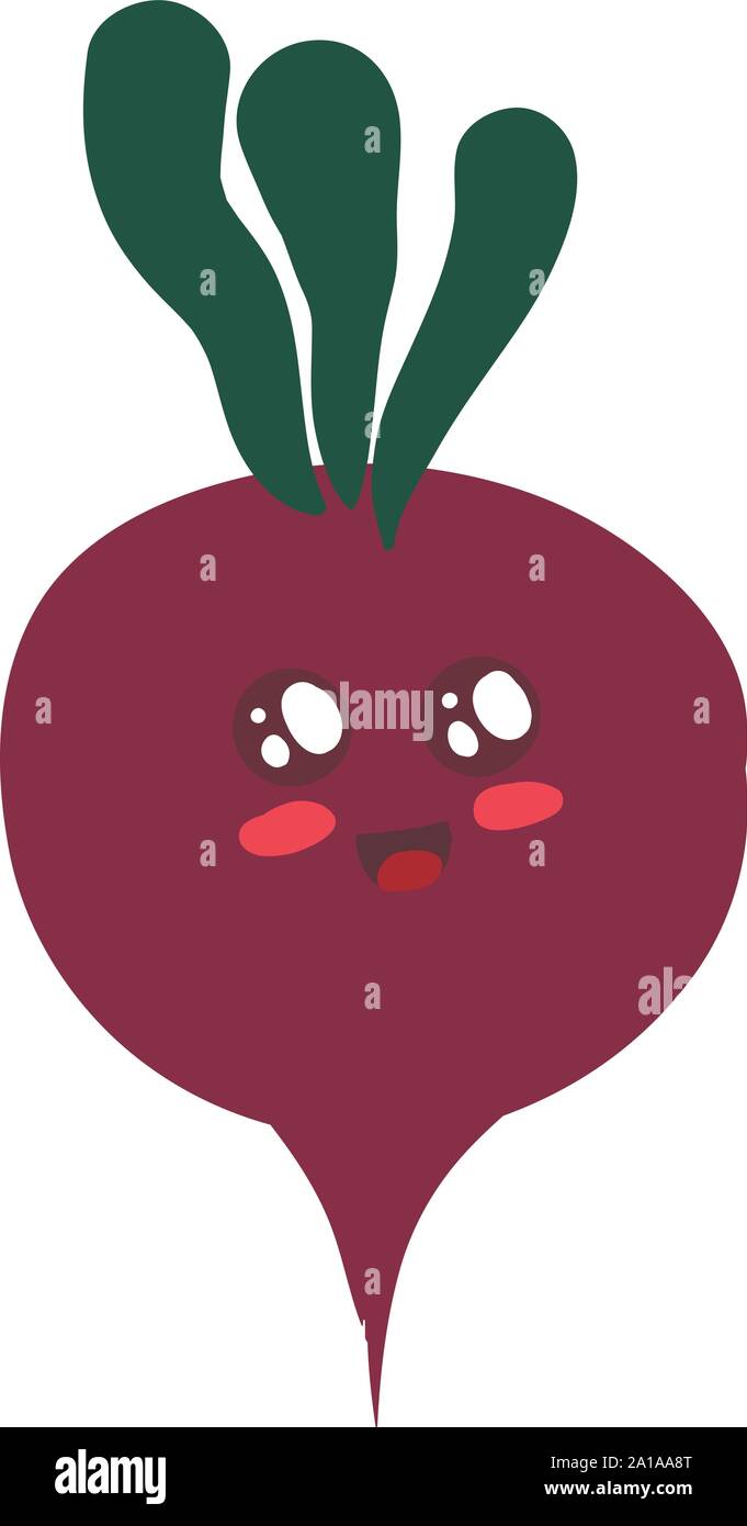 Cute beet, illustration, vector on white background Stock Vector Image ...