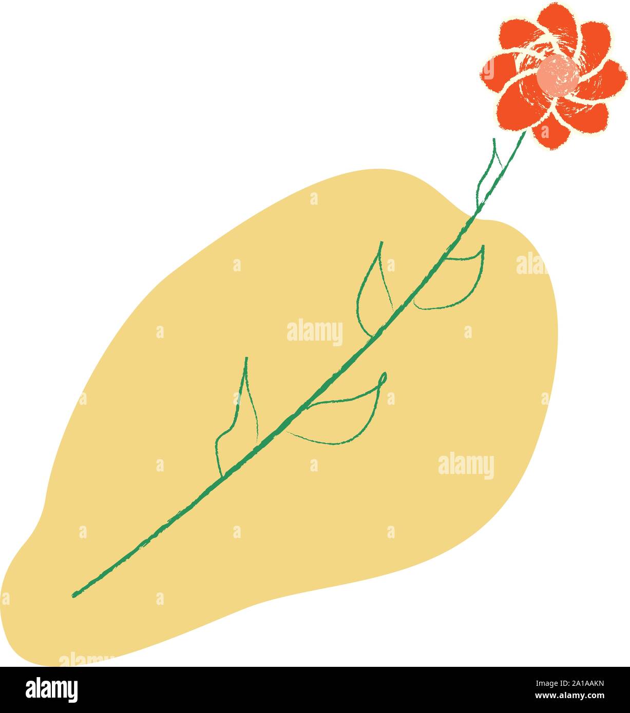 Minimal flower, illustration, vector on white background Stock Vector ...