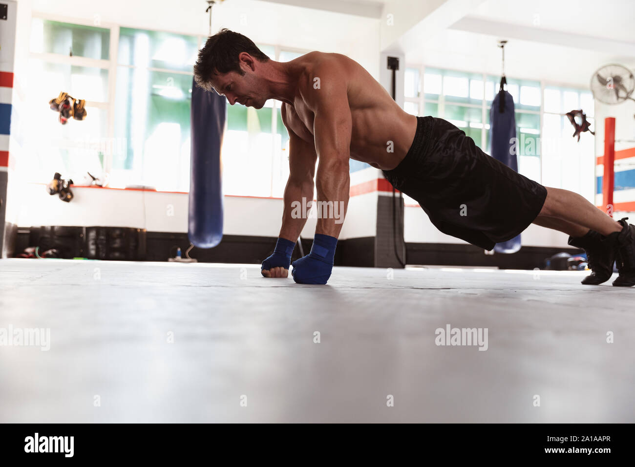 Male boxer in a boxing gym Stock Photo - Alamy
