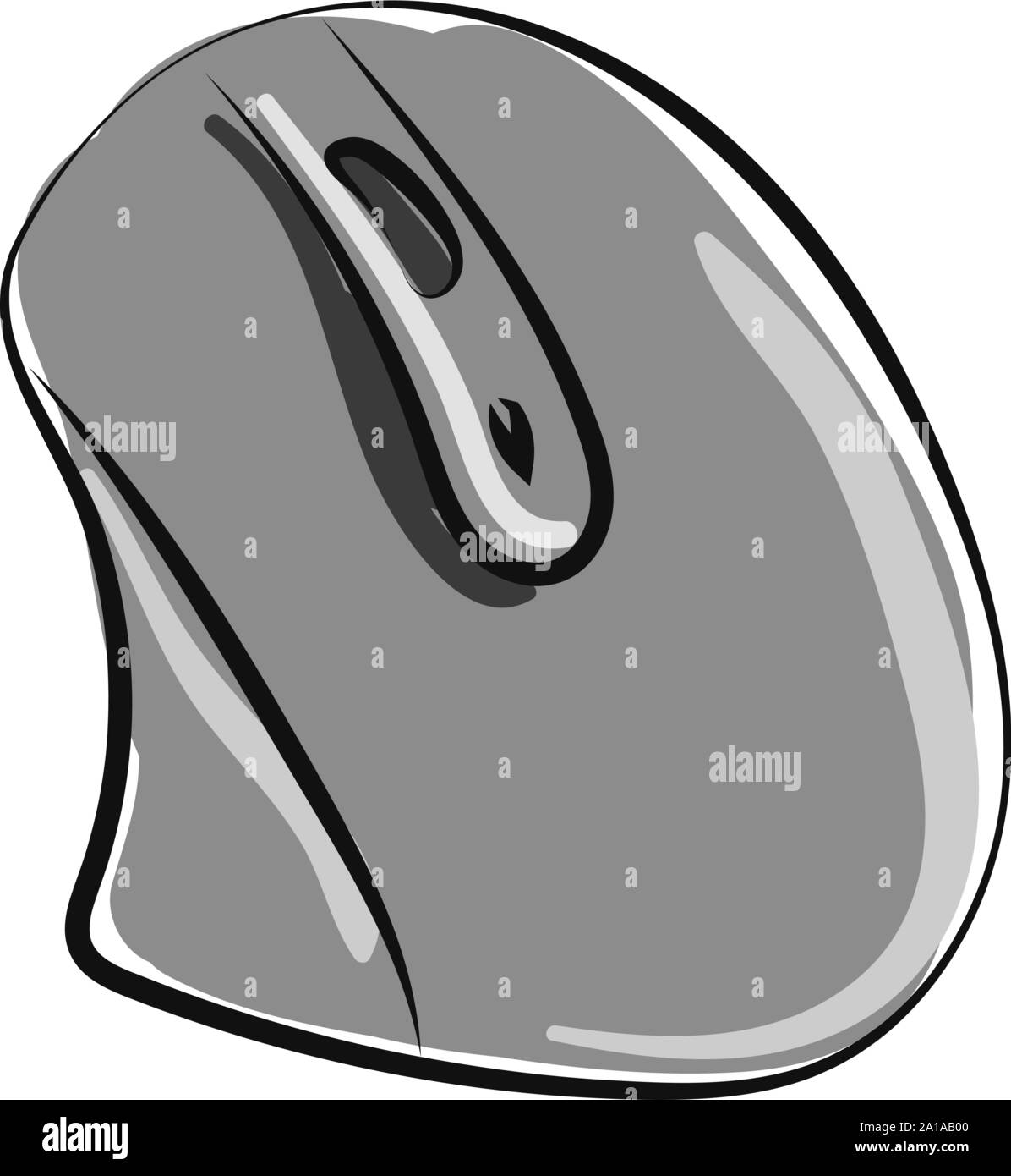 Computer mouse, illustration, vector on white background Stock Vector ...