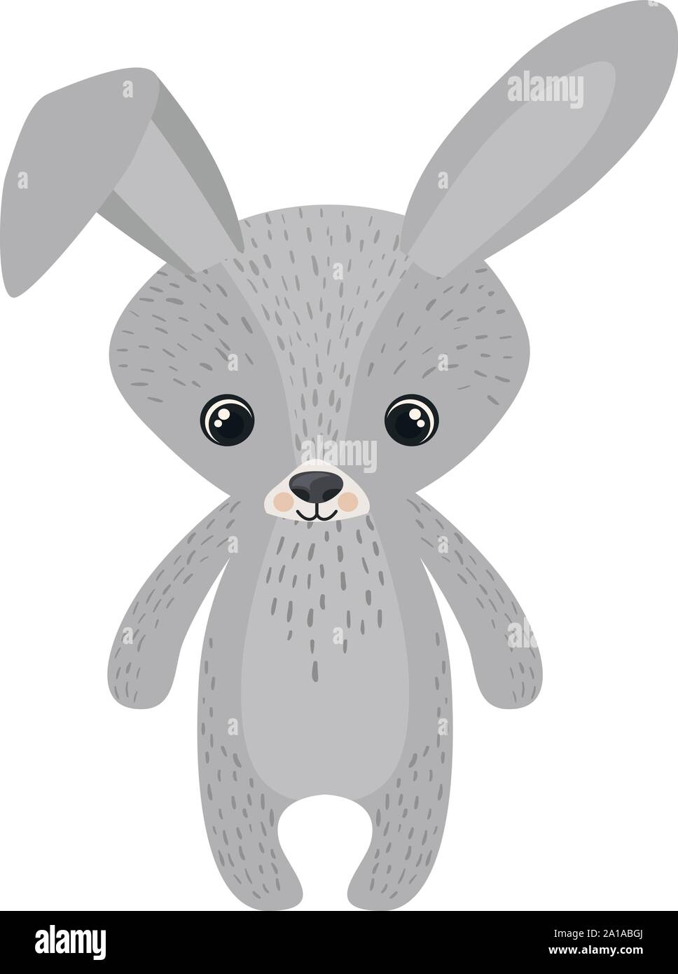 Cute rabbit, illustration, vector on white background Stock Vector ...