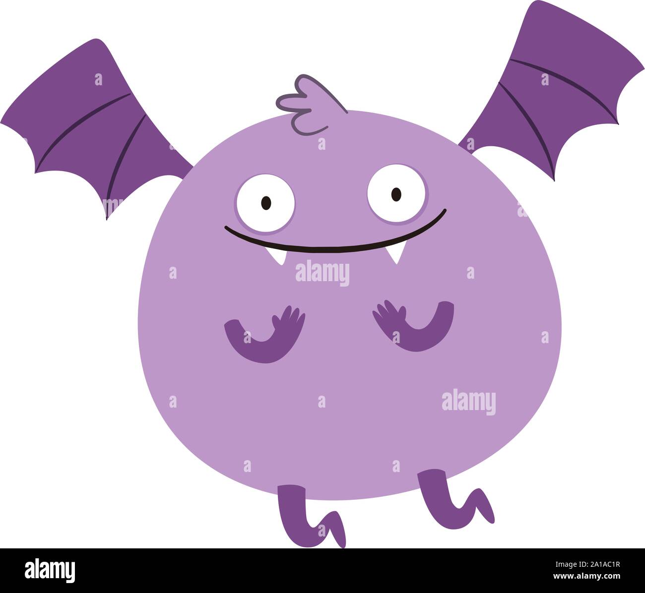 Purple monster, illustration, vector on white background Stock Vector ...