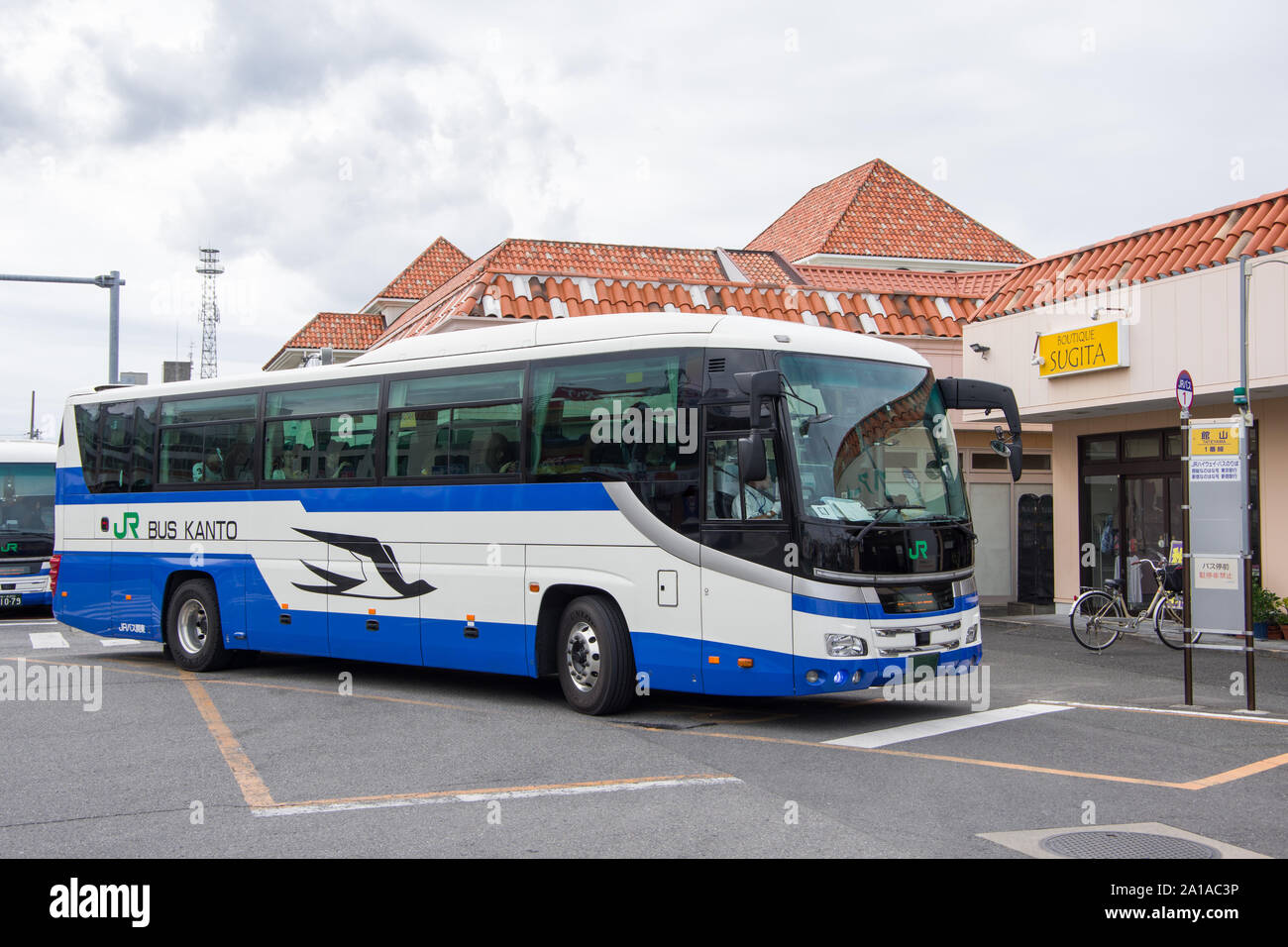 Minamiboso, Chiba, Japan, 09/23/2019 , Japan Railway JR bus Kanto. This ...