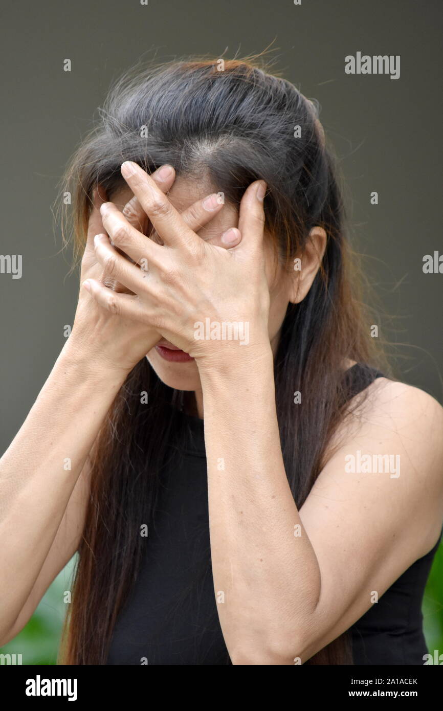 Stressed diverse female senior hi-res stock photography and images - Alamy