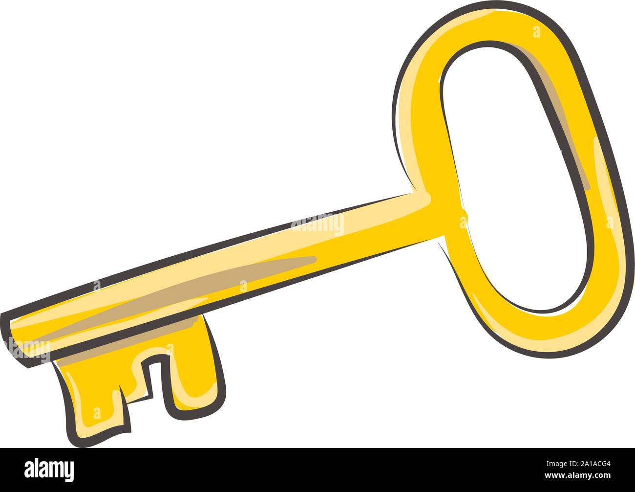 Old golden key on Stock Vector Images - Alamy