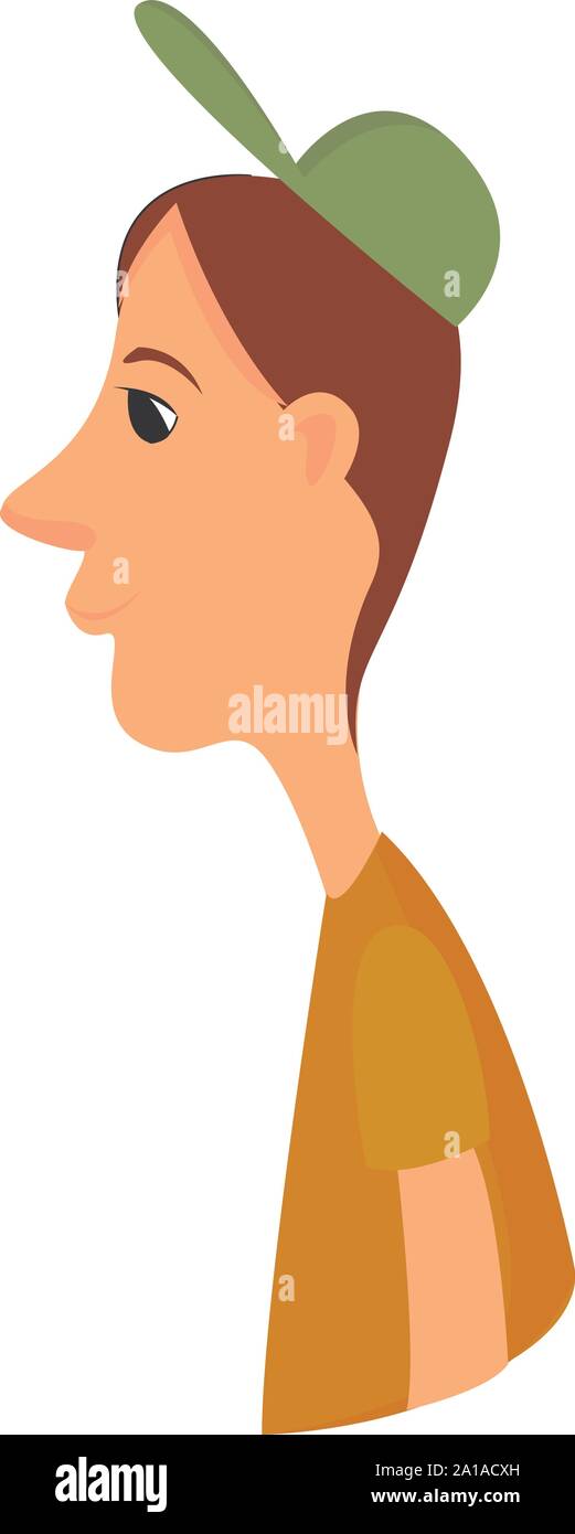 Green cap, illustration, vector on white background Stock Vector Image ...