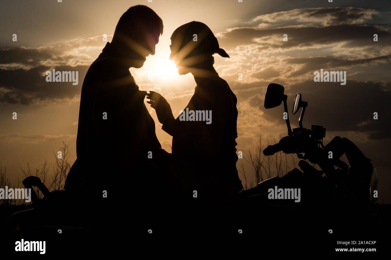 Motorcycle Sunset Wallpaper