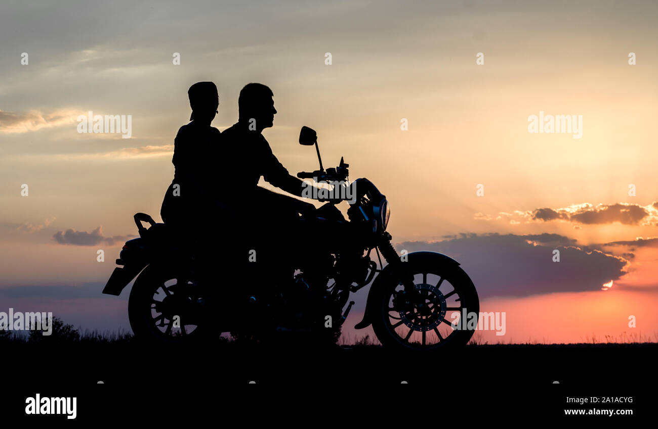 Motorcycle Sunset Wallpaper