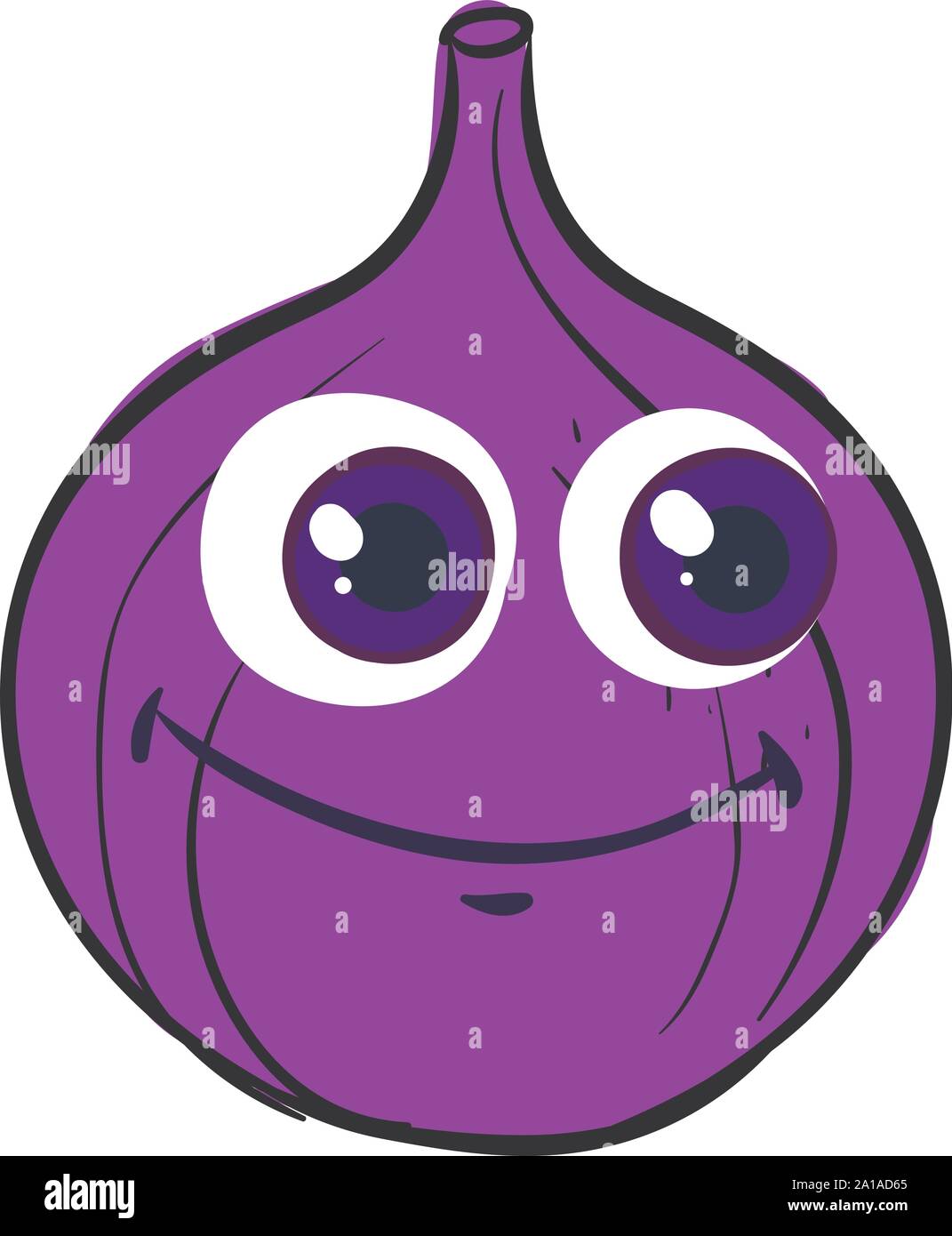 Cute fig, illustration, vector on white background Stock Vector Image ...