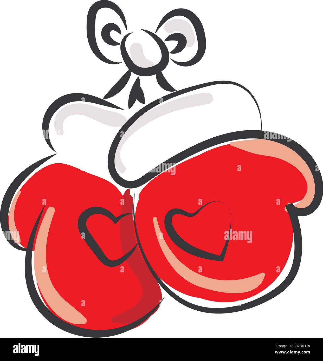 Red gloves on white Stock Vector Images - Alamy