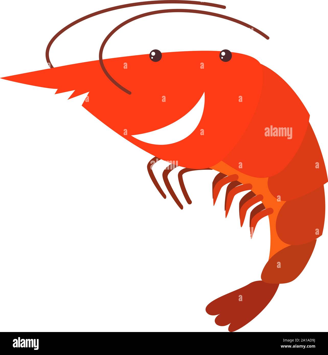Happy crab, illustration, vector on white background Stock Vector Image ...