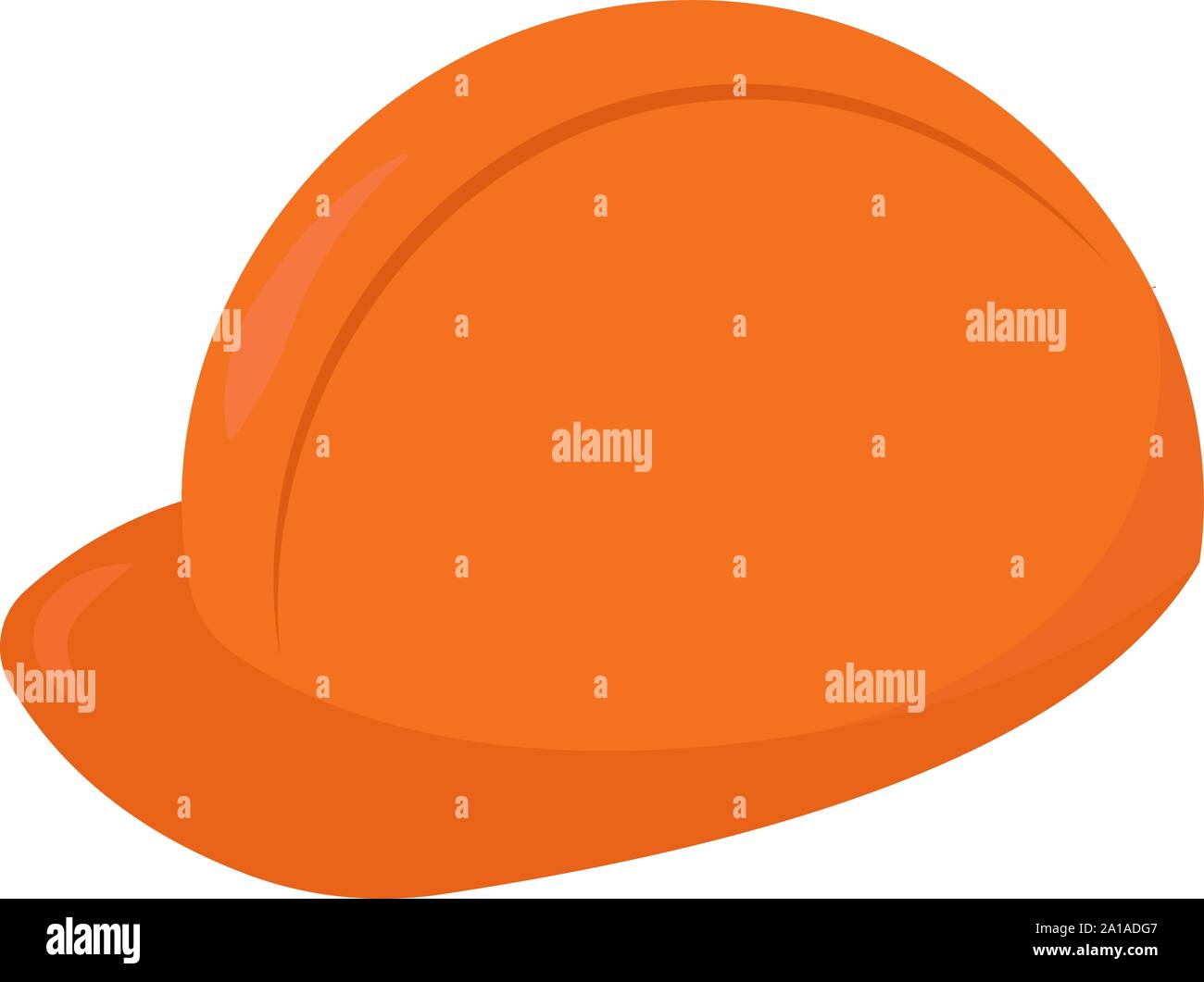 Orange hat, illustration, vector on white background Stock Vector Image ...