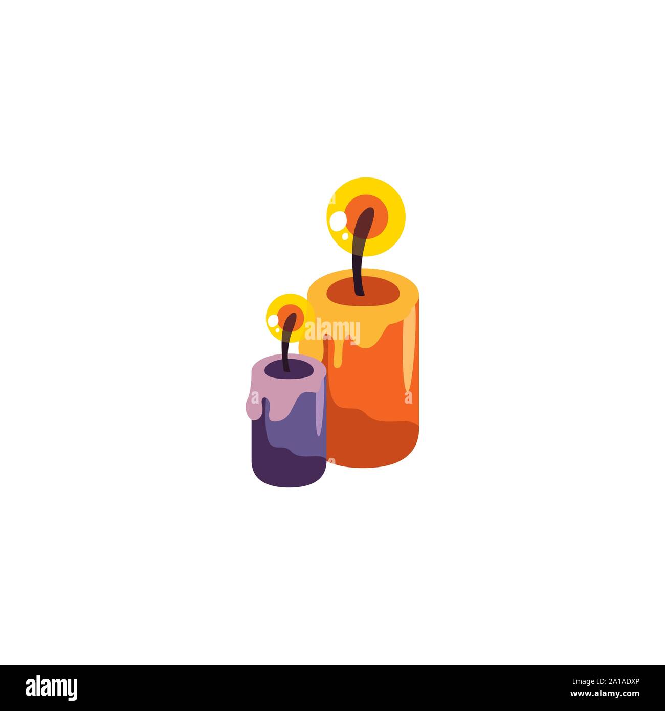 cartoon of candles on a white background vector illustration design ...