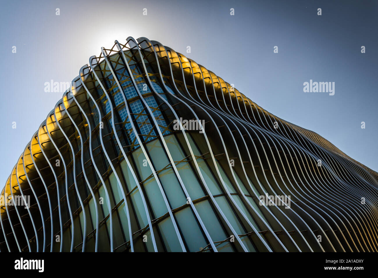 Abstract Architecture Backlit by Sun Stock Photo - Alamy