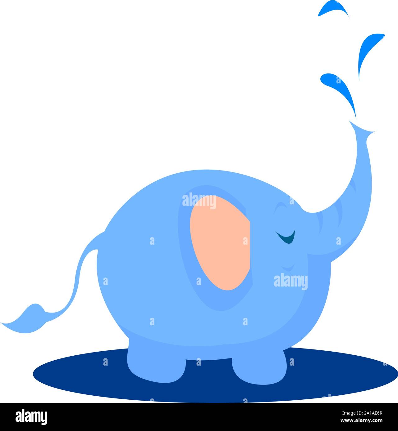 Elephant, illustration, vector on white background Stock Vector Image ...