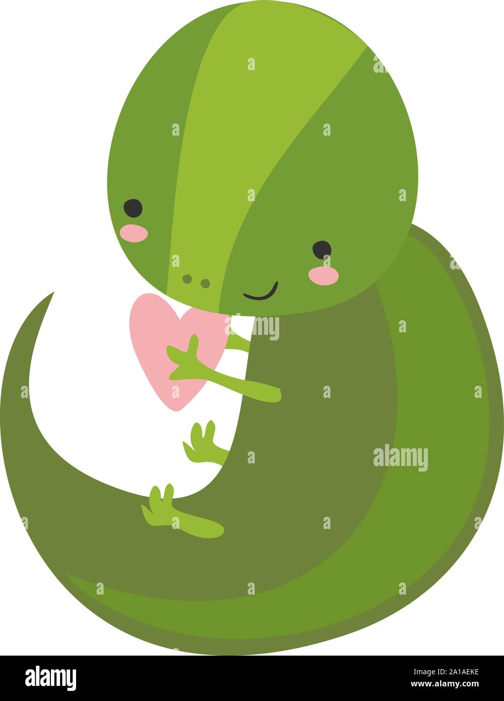 Lizard in love, illustration, vector on white background Stock Vector ...