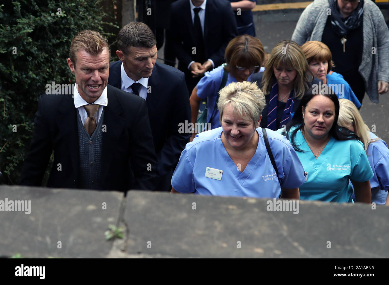 Arthur Numan attends the funeral of former Rangers footballer Fernando ...