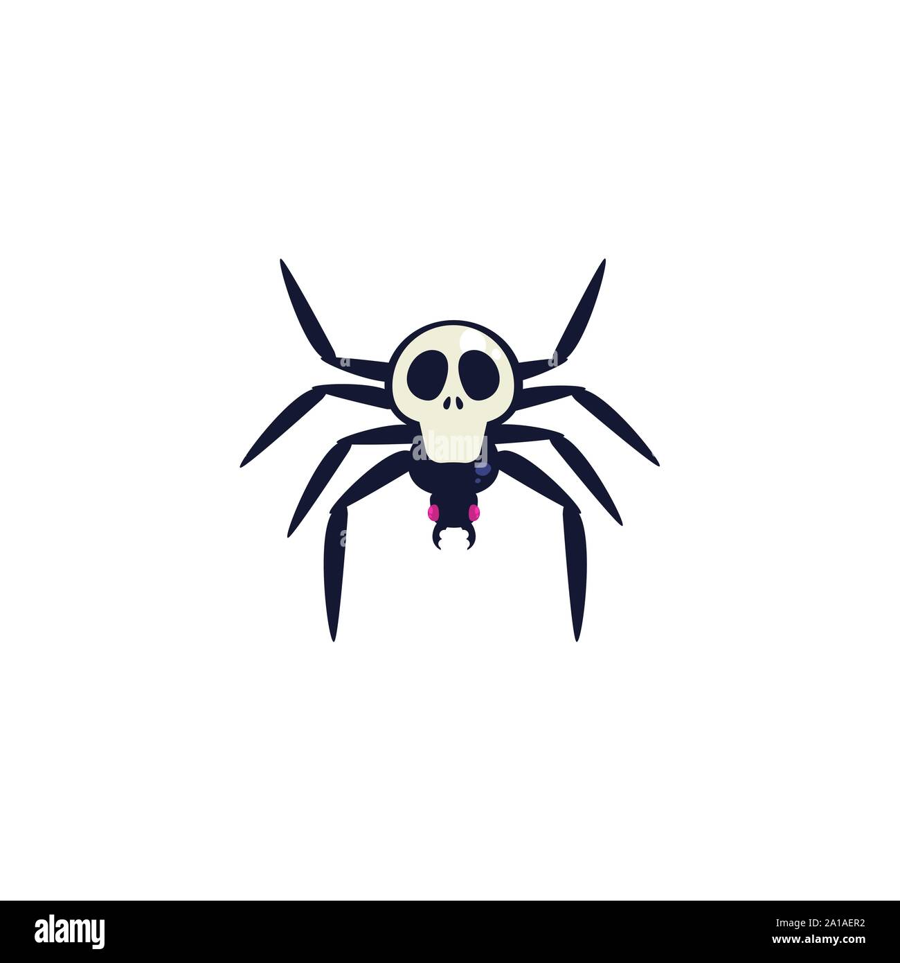 creepy spider animal on white background vector illustration design ...
