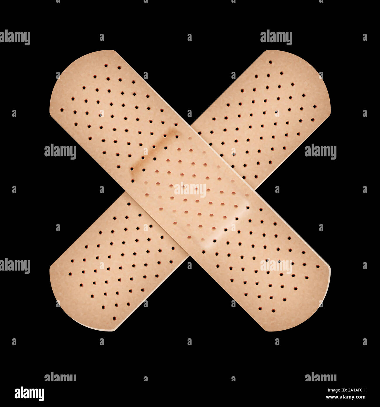 Medical plaster of human color on a white background Stock Photo - Alamy