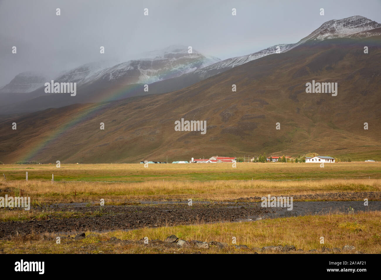 Farmland near Borgarnes, Iceland Stock Photo - Alamy