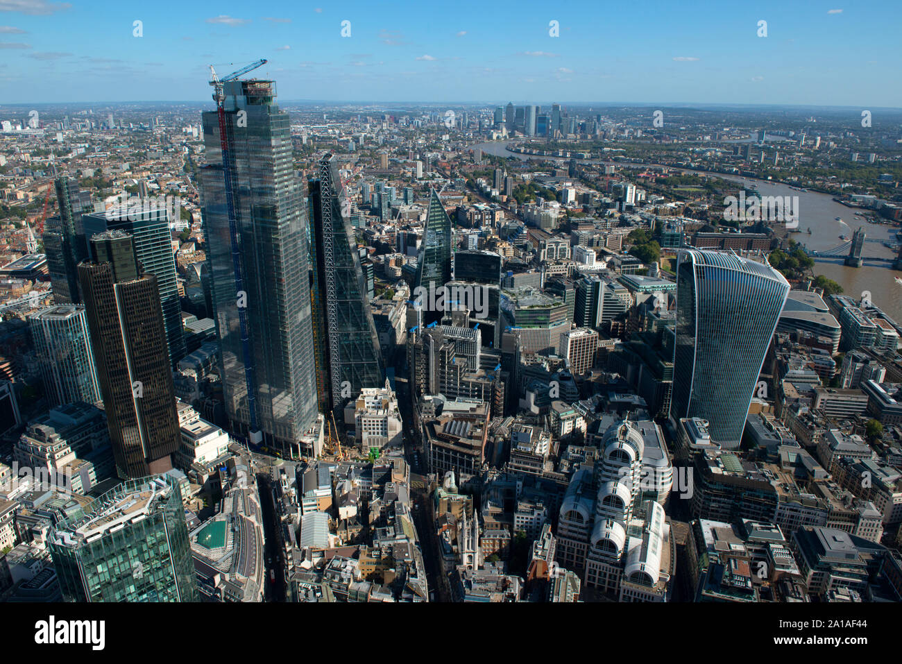 The City of London and its Financial Quarter with high rise office ...