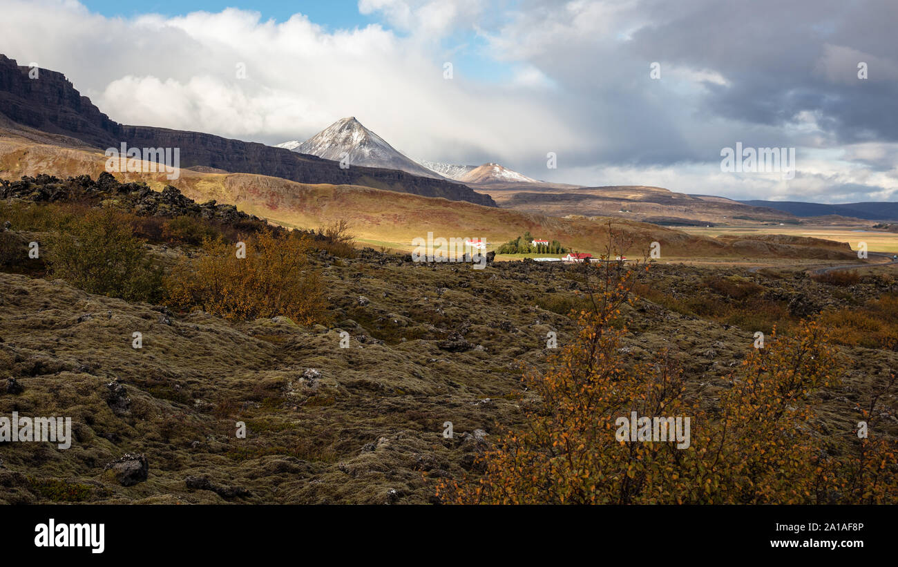 Farmland near Borgarnes, Iceland Stock Photo - Alamy