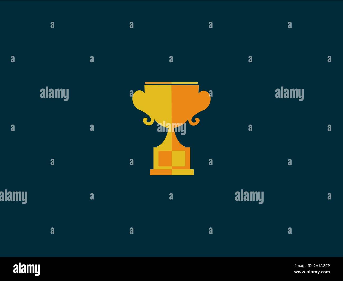 Trophy, illustration, vector on white background Stock Vector Image ...