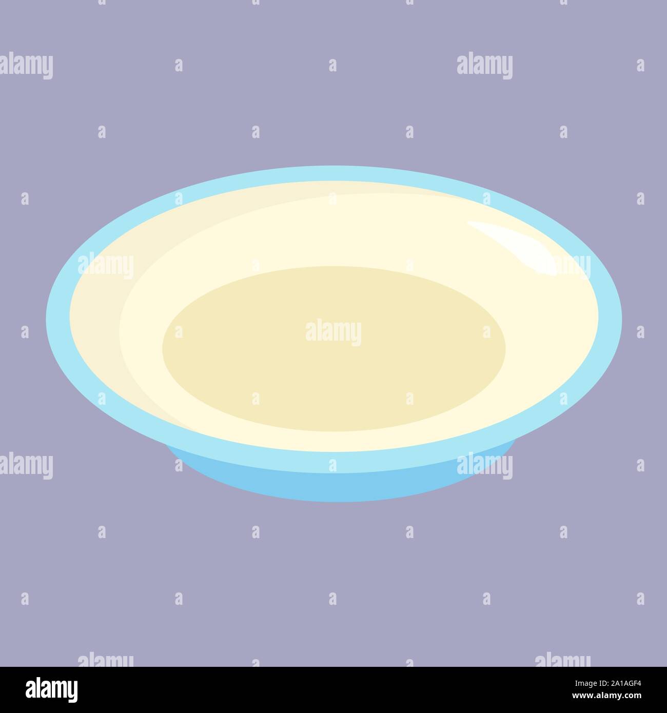 Empty plate, illustration, vector on white background Stock Vector ...