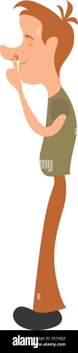 Man picking nose Stock Vector Images - Alamy