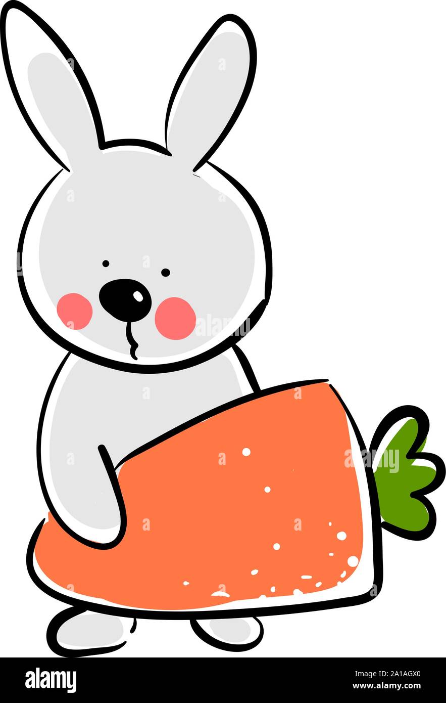 Cartoon rabbit carrot hi-res stock photography and images - Alamy