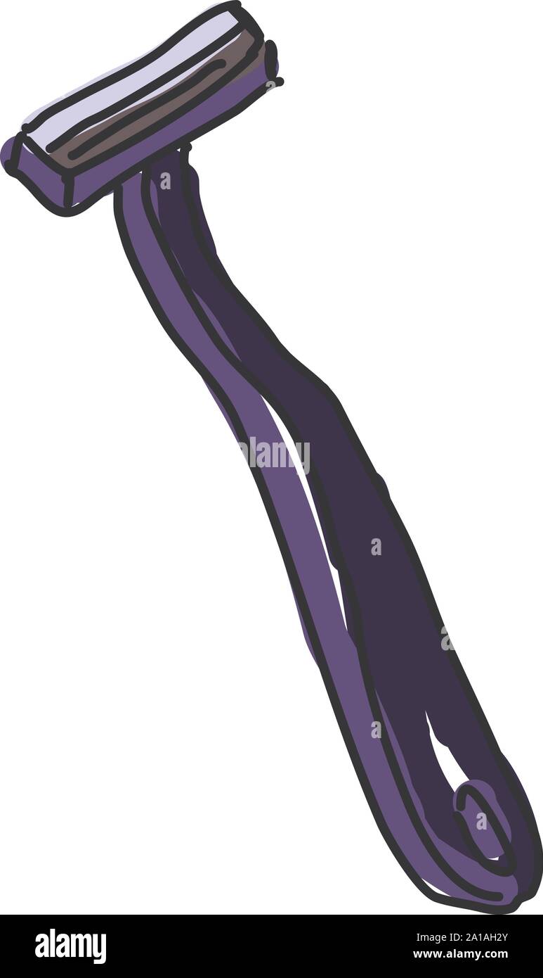 Blue razor, illustration, vector on white background Stock Vector Image ...