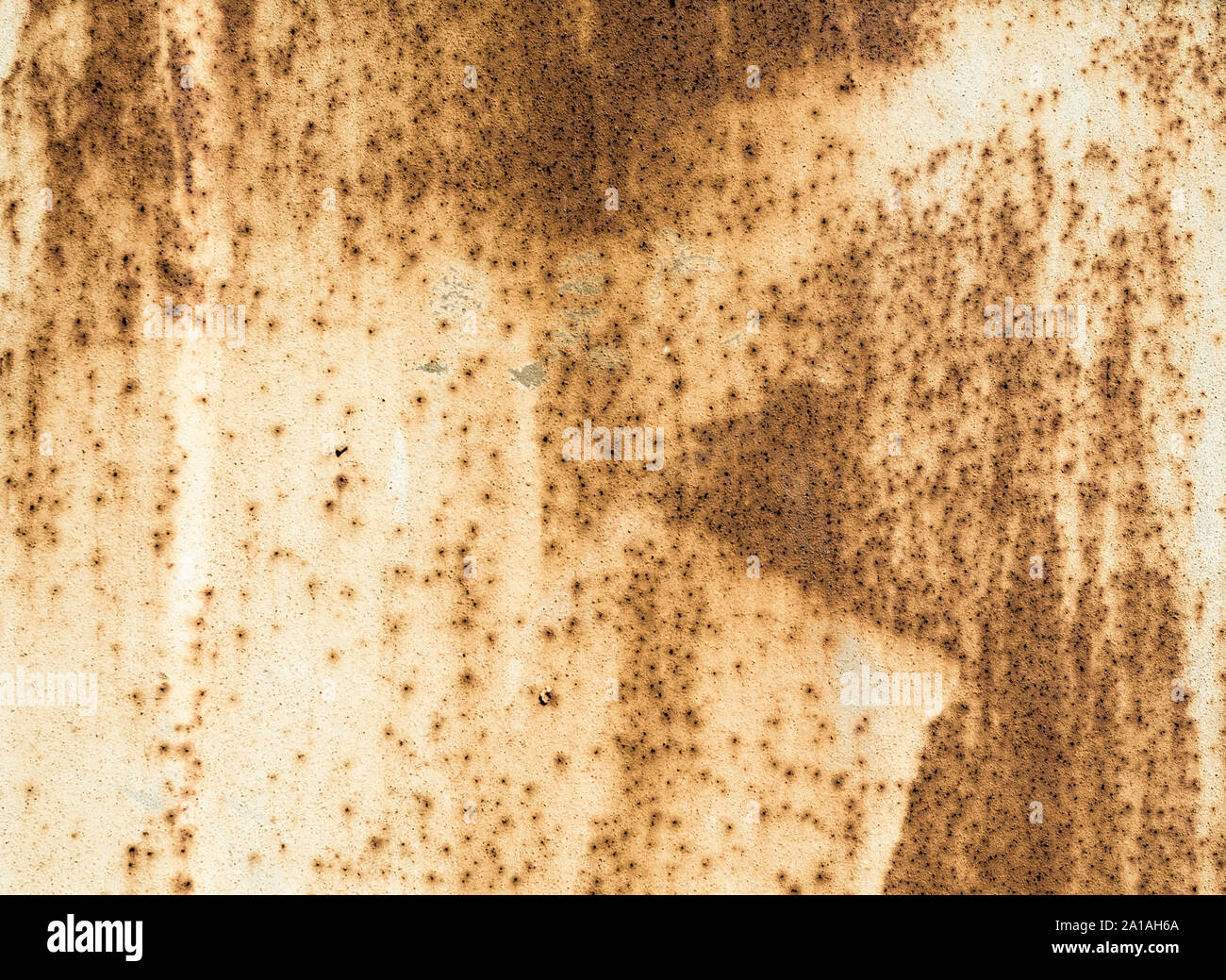 rusty texture old metal surface painted beige paint with rust Stock ...