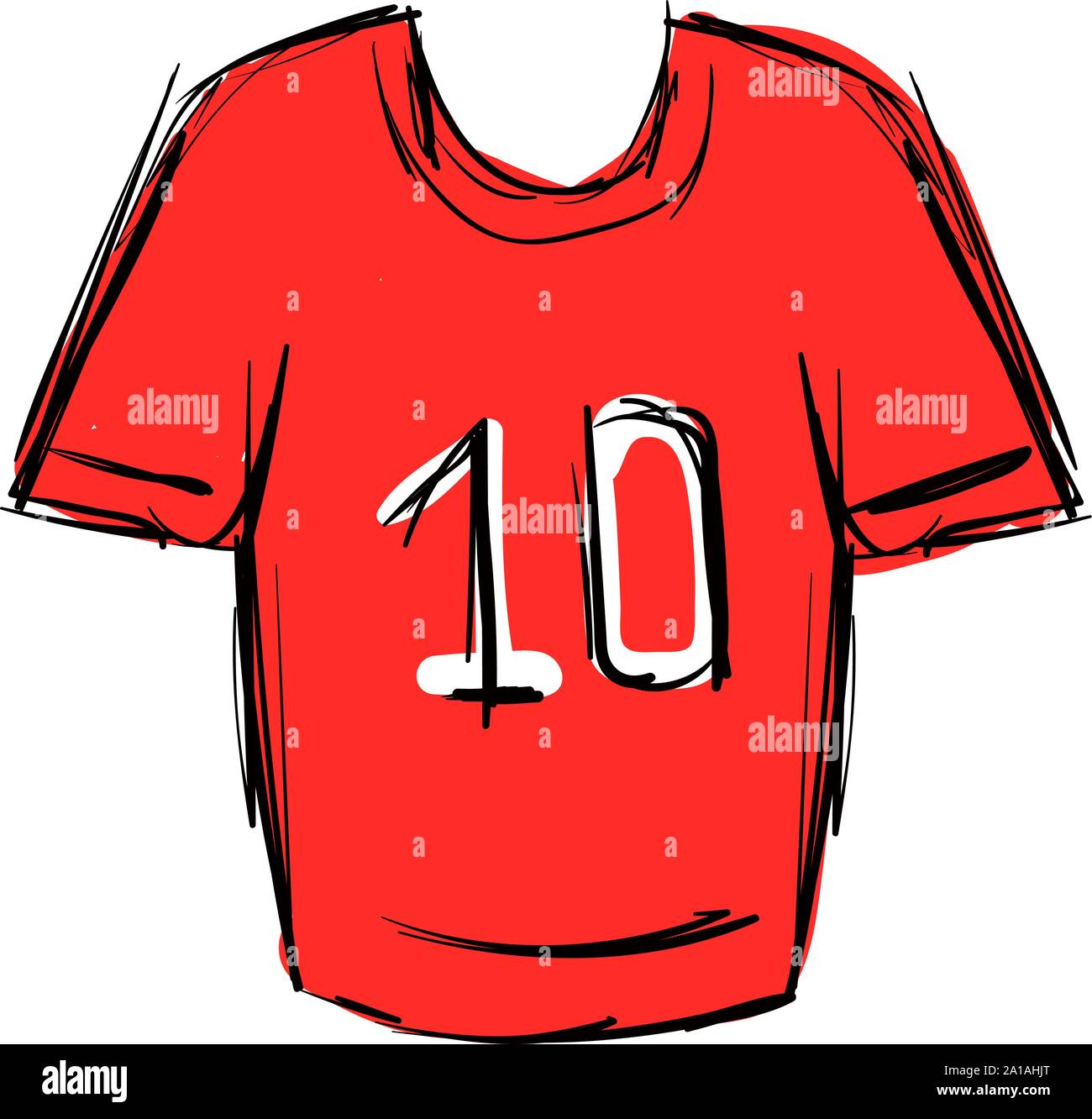 Red shirt, illustration, vector on white background Stock Vector Image ...