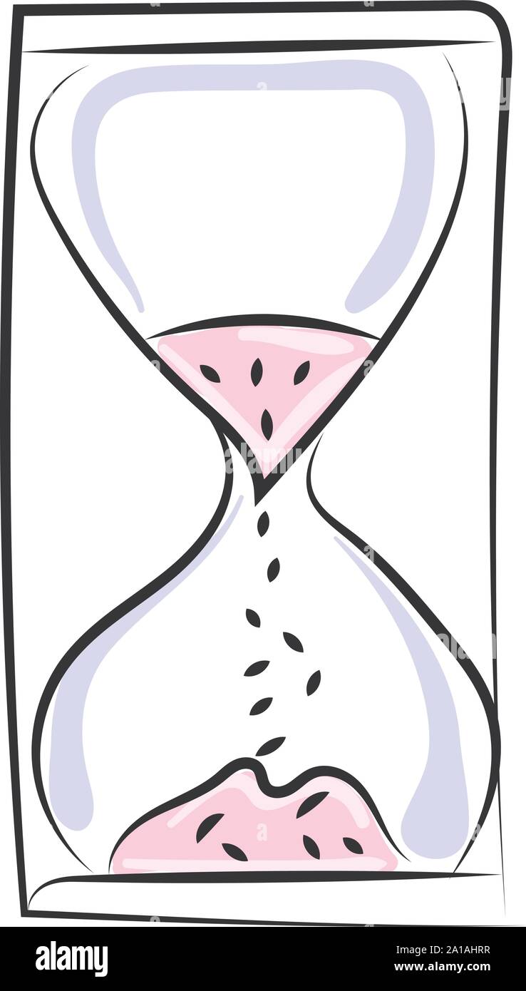 Sand clock, illustration, vector on white background Stock Vector Image ...