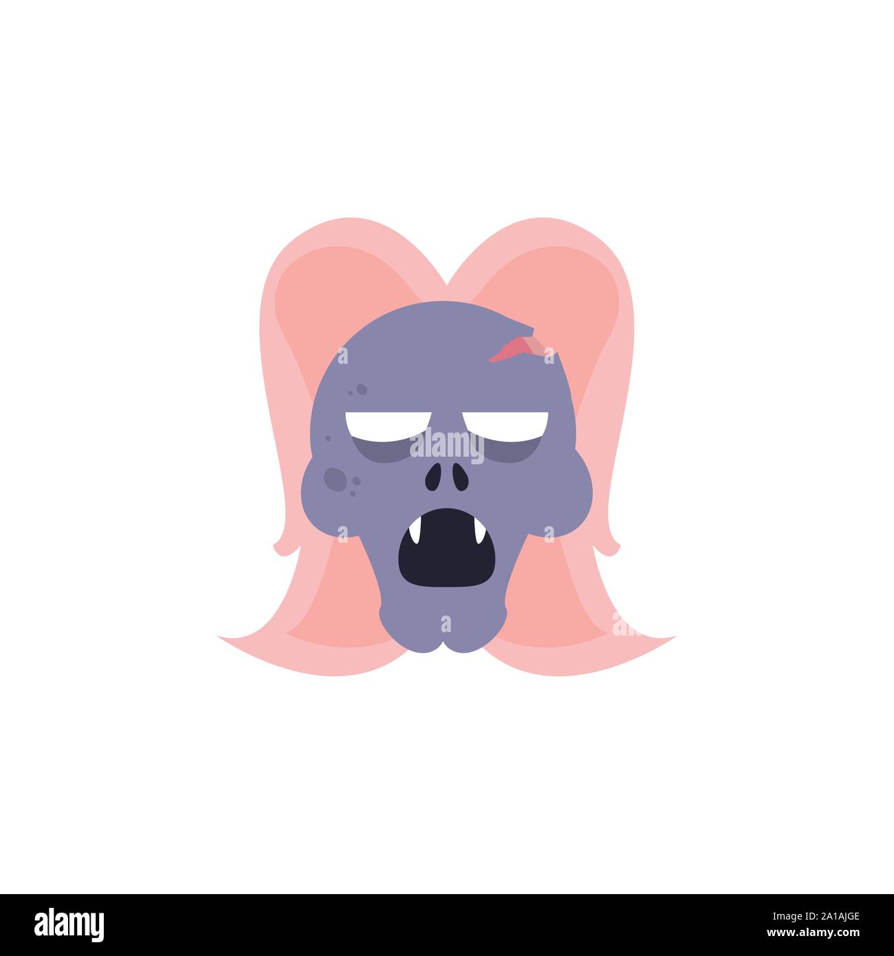 head of zombie in white background vector illustration design Stock ...